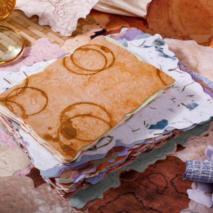 24 Sheets Scrapbook Paper Embelishment Collage Handmade Paper for Junk ...