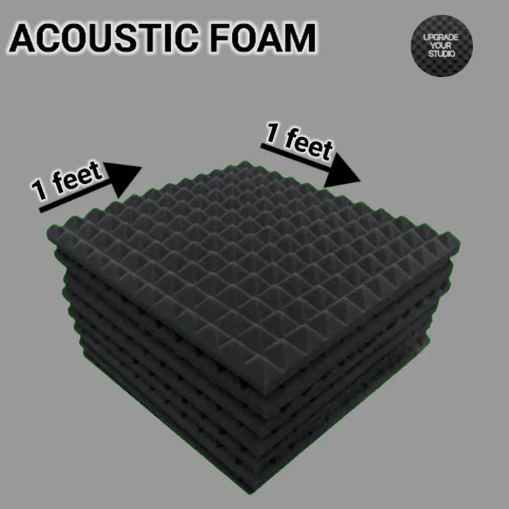 High-Density Acoustic Foam Panel 1×1 ft – Egg Crate Soundproof Sheet ...