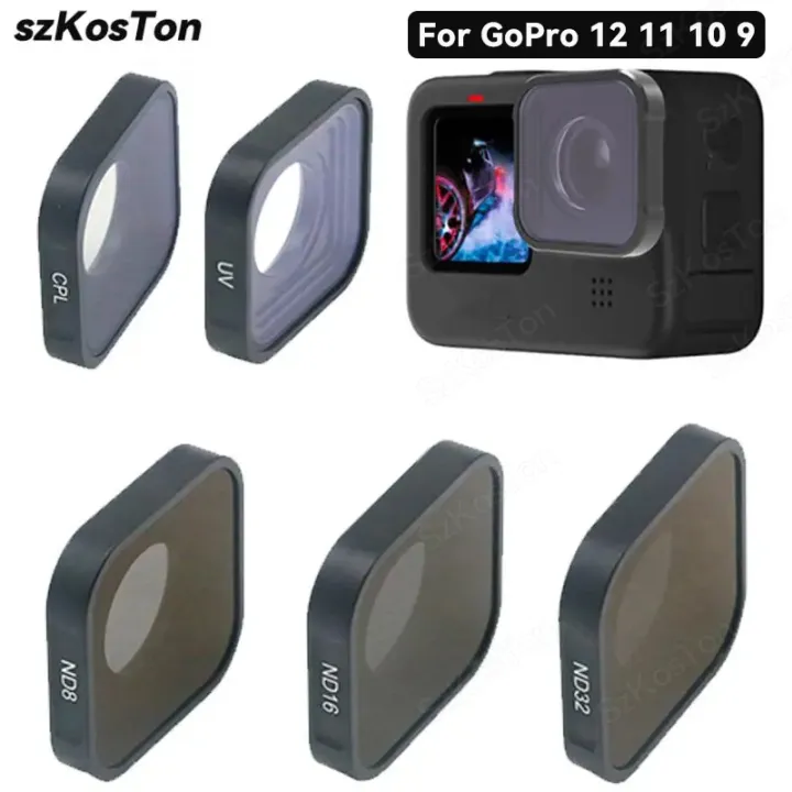 UV CPL ND8 ND16 ND32 Filter for GoPro Hero 13 12 11 10 9 Black Red ...
