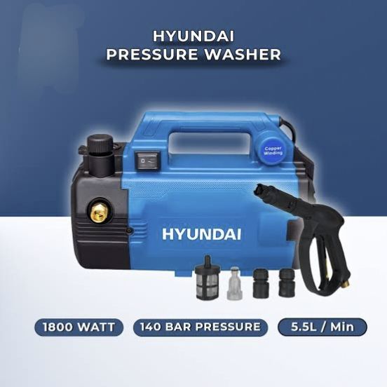 HYUNDAI KOREAN PRESSURE WASHER MACHINE 140BAR 1800WATT, CAR WASHER ...