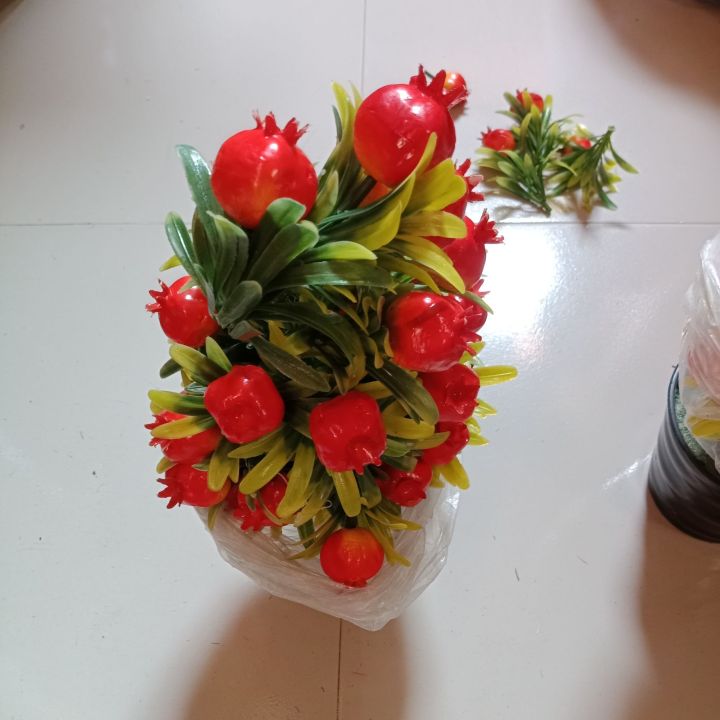 Artificial Dalim Fruit Tree Made of Plastic (1 Pcs | Daraz.com.bd