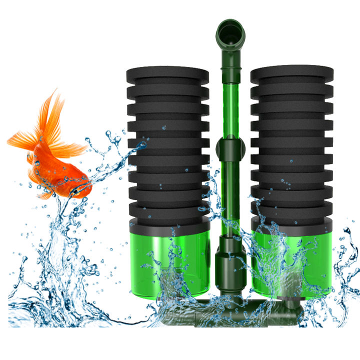 Aquarium Fish Breeding Filters Double Head Aquarium Oxygen Filtration ...