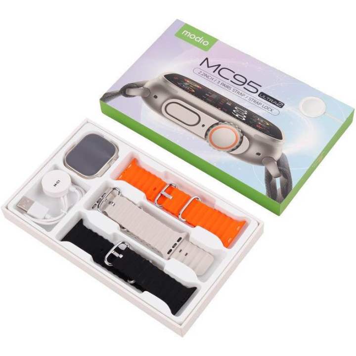 Modio MC95 Ultra 2 Smart Watch with 3 Pairs Strap | Daraz.lk