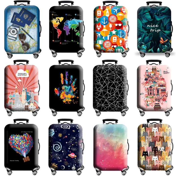Luggage Cover Stretch Fabric Suitcase Protector Baggage Dust Case Cover ...