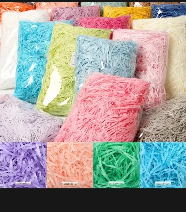 Shredded craft paper 50g pack - gift basket & party supplies filler for ...