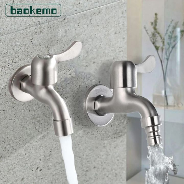 Baokemo Mop Pool Faucet Washing Machine Water Tap 304 Stainless Steel ...