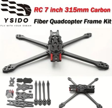 Ysido rc 7 inch 315mm carbon fiber quadcopter frame kit 5.5mm arms for ...