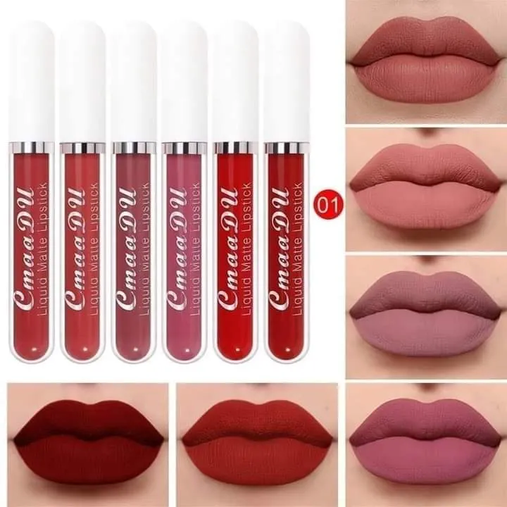 CmaaDu 6 Pcs set liquid Matte Non - stick Waterproof lipstick Set ...