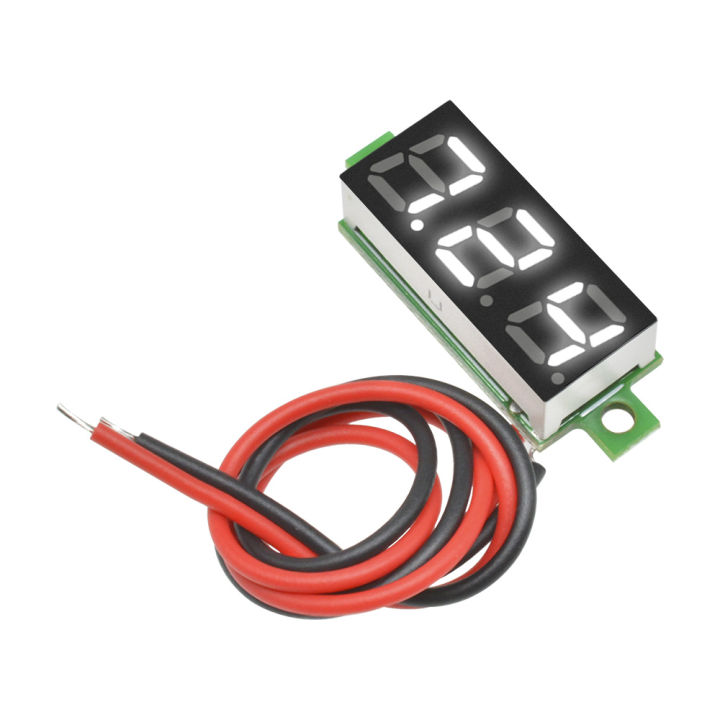 1PC 0.28 Inch 2 Wires DC 3.7V-30V Mini Digital Voltmeter Voltage Tester ...