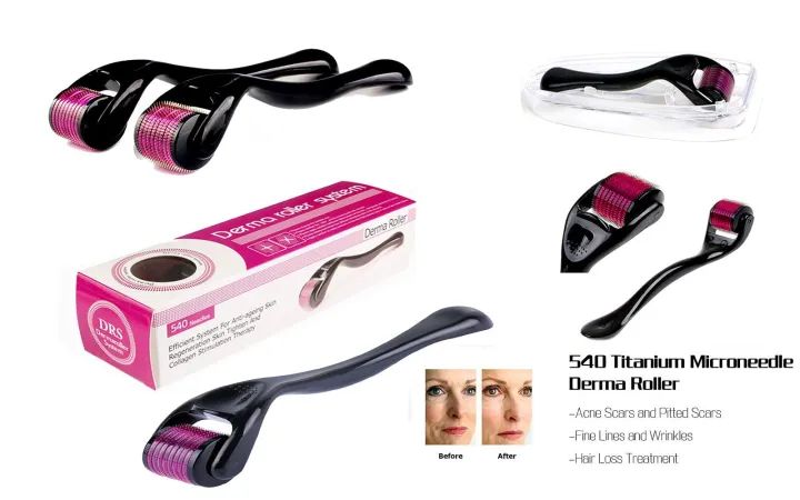 Derma Roller (0.5 mm) Professional Titanium Microneedle Derma Roller ...