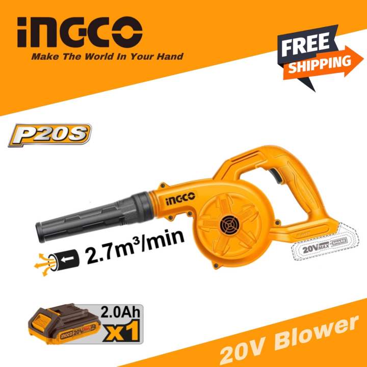Ingco 20V Cordless Blower With Variable Speed - 20 Volts Lithium-Ion ...