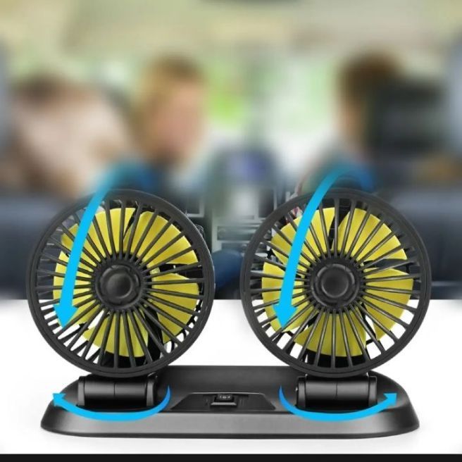 Sogo Long nick fan for cars universal 12v double headed 360 degree ...