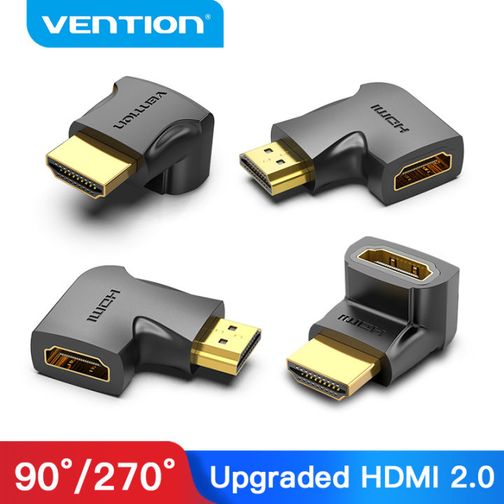 Vention HDMI Adapter 90 270 Degree Right Angle Male to Female Converter ...