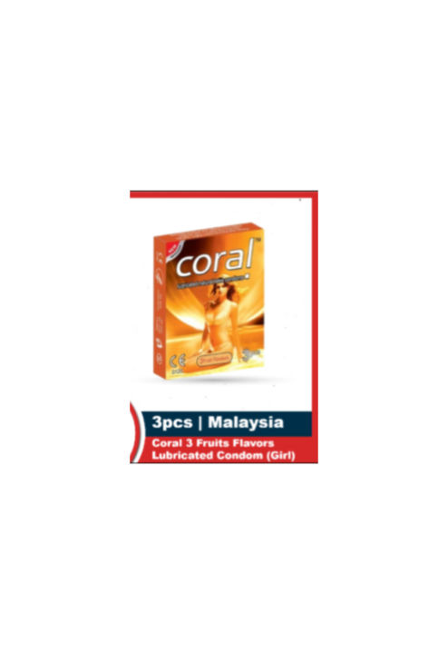 Coral Condoms 3 fruit flavour Made in Malaysia 1 single packed for men ...