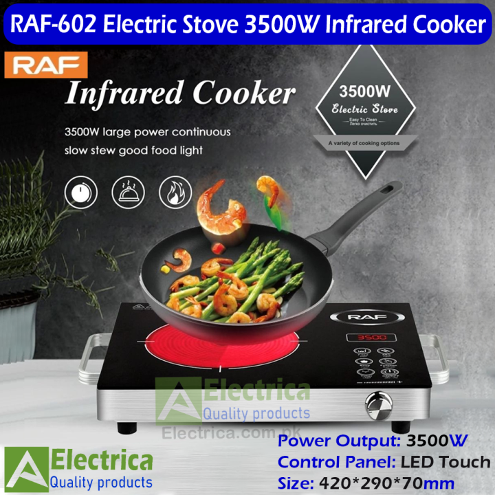 RAF-602 Electric Stove 3500W Infrared Cooker with LED Touch Control ...
