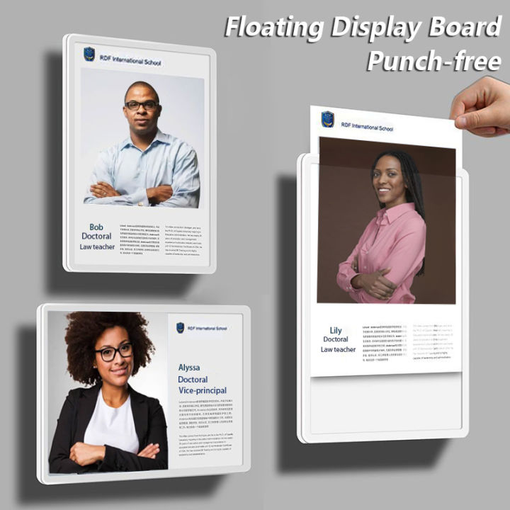 A4 Acrylic Display Board Billboard Hanging Wall Suspension Poster Frame ...