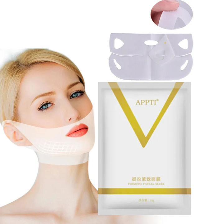 4D Reduce Double Chin Tape Neck Firming Shape Mask Face Lift Slimming ...