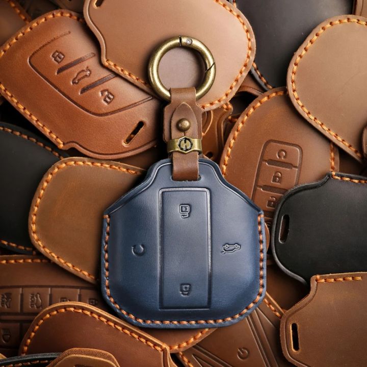 Handmade Leather Key Cover for JETOUR Traveler T2/X70/X90 - Orange ...