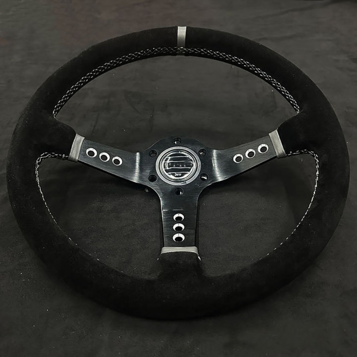 14 Inch Concave Car Modified Steering Wheel Leather And Suede Racing ...