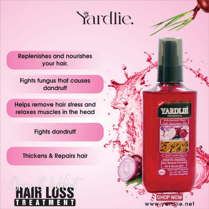 Yardlie Professional Advanced Hair Fall Solution Oil Onion & Walnut Oil ...