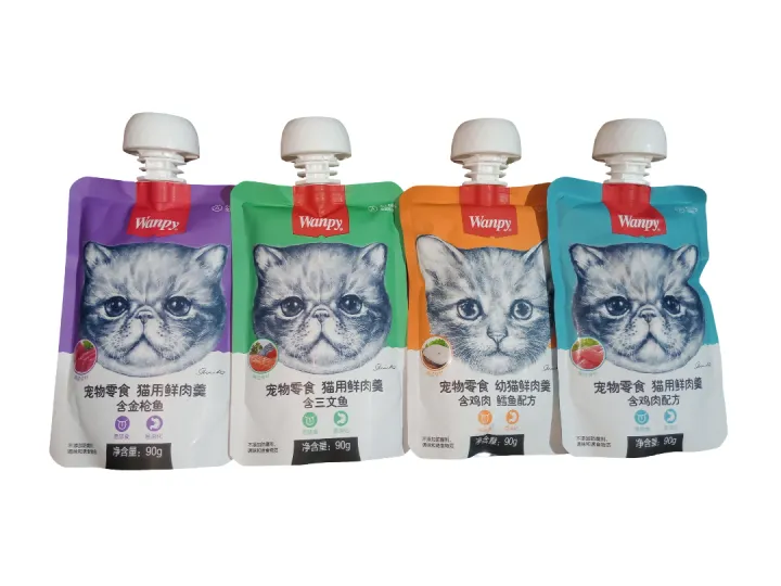 Wanpy Cat Wet Food - Lickable treats 90gm- Wanpy tasty meat paste for ...