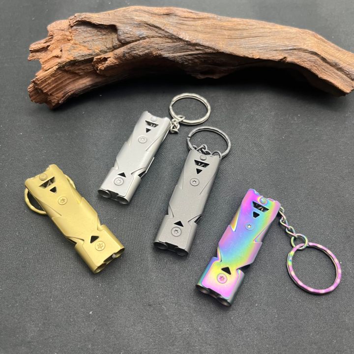 Survival Whistle Dual-Tube Sonic Boom Whistle Outdoor Distress ...