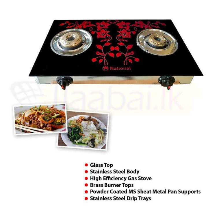 National 2 burner gas cooker Glass Top | Daraz.lk