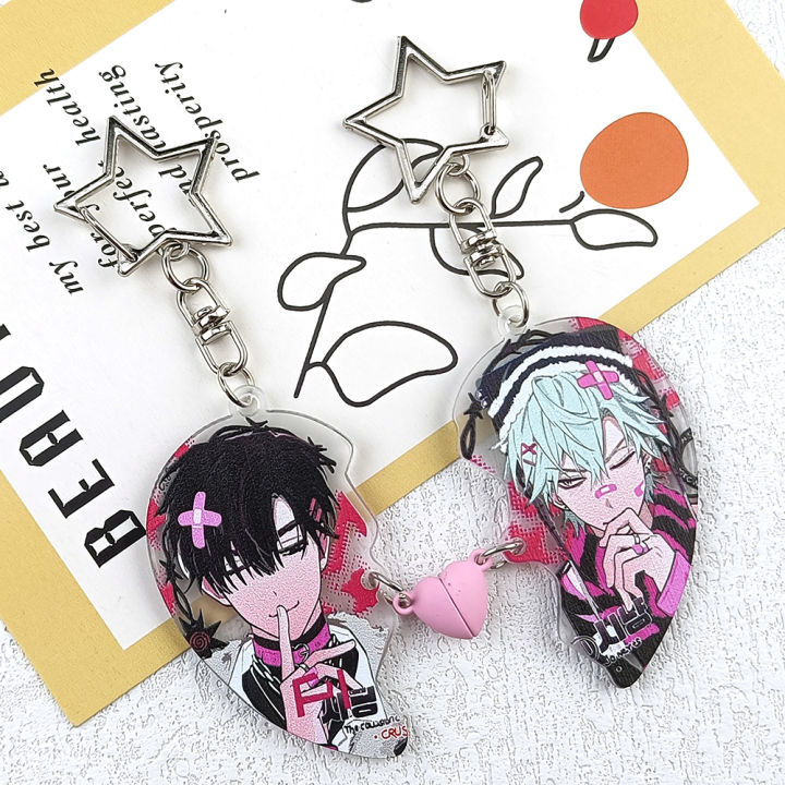 Anime ALIEN STAGE Keychain Till Ivan Heart-Shaped Magnetic Pendant Cute ...