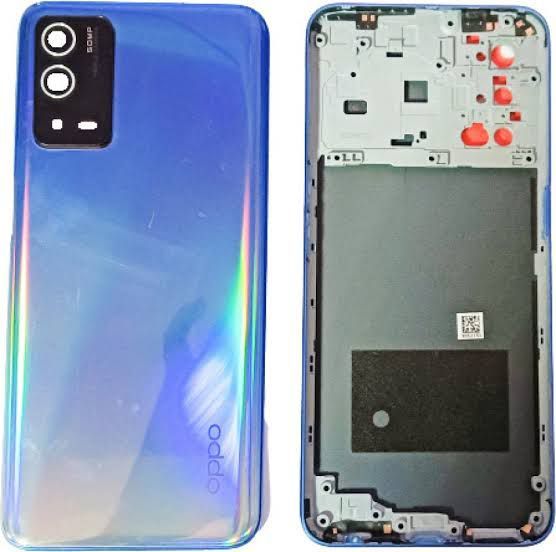Oppo A55 back shell & side frame ,back panel, battery cover with middle ...