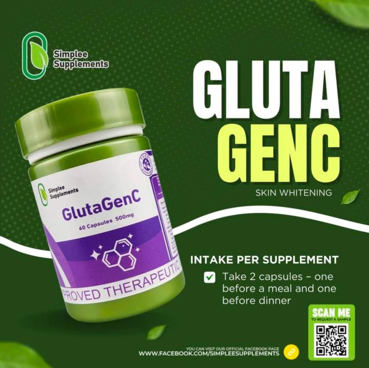Simplee Supplements GlutaGenC 60 Capsules | Daraz.lk