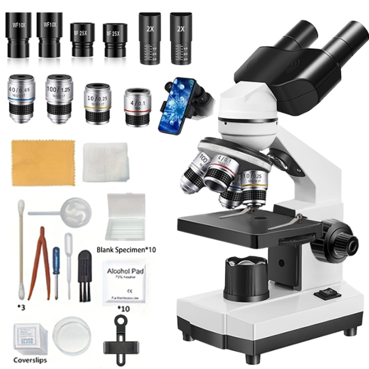 Adults Binocular Microscope 40X‑5000X HD Inspection Laboratory Optical ...