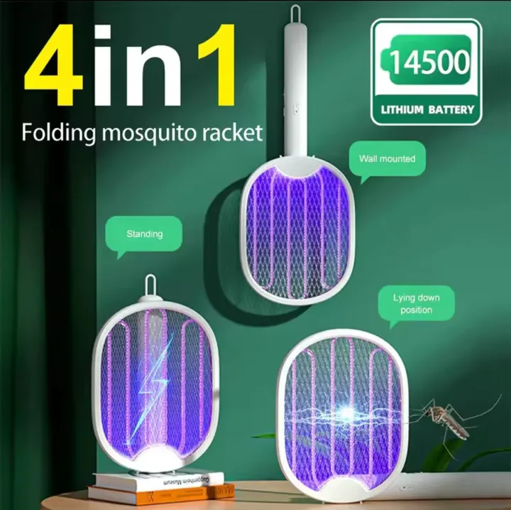 Rechargeable Electric Mosquito Racket Fly Swatter Zapper Racket Bug ...