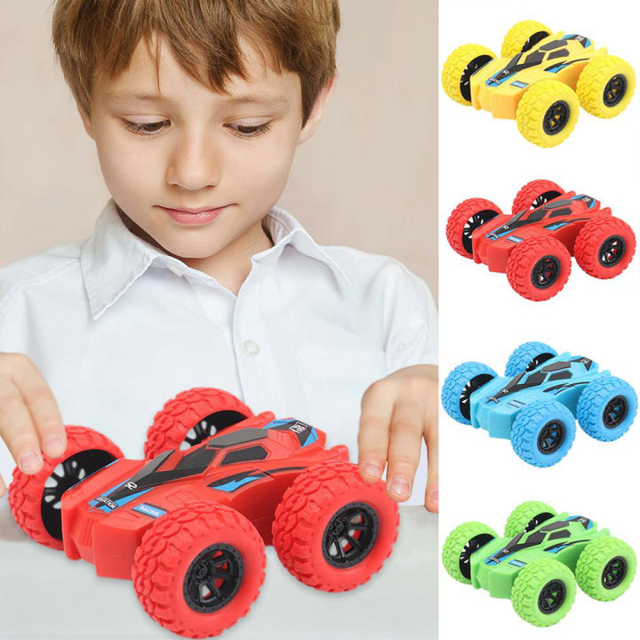 Children's Toys Inertia Double-Sided Stunt Car Toy Car Model Off Road ...