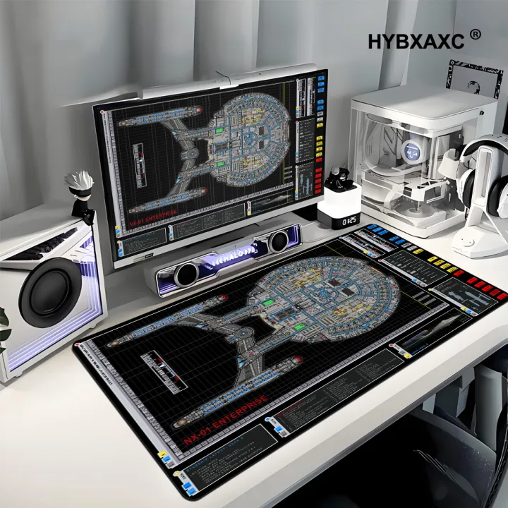 Starship Blueprint Pad Desk Pad Mouse Pad Gamer Computer Cabinet Star ...