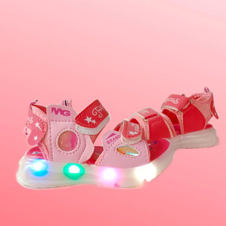 girls baby girls pink led sandals for summer sandals high quality ...
