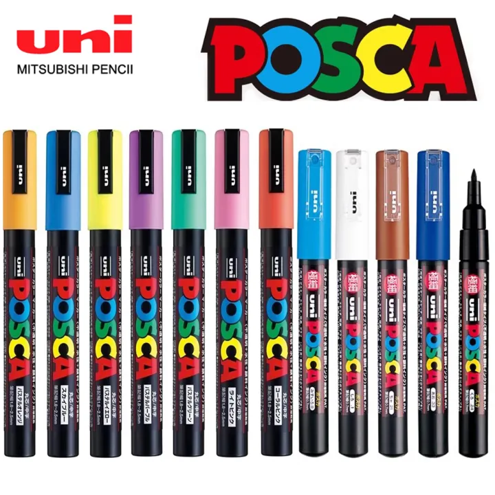 Japan UNI Posca Marker Pen Acrylic Paint Acrylic Paint Pen Marcadores ...