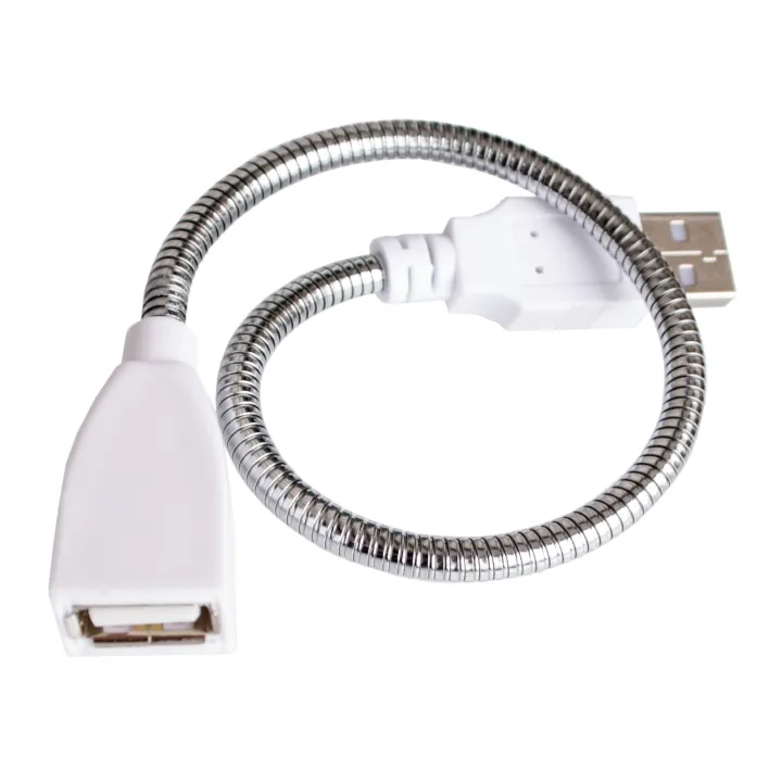 Desk Lamp USB Power Cable Extension Cord Flexible Metal Hose USB Desk ...