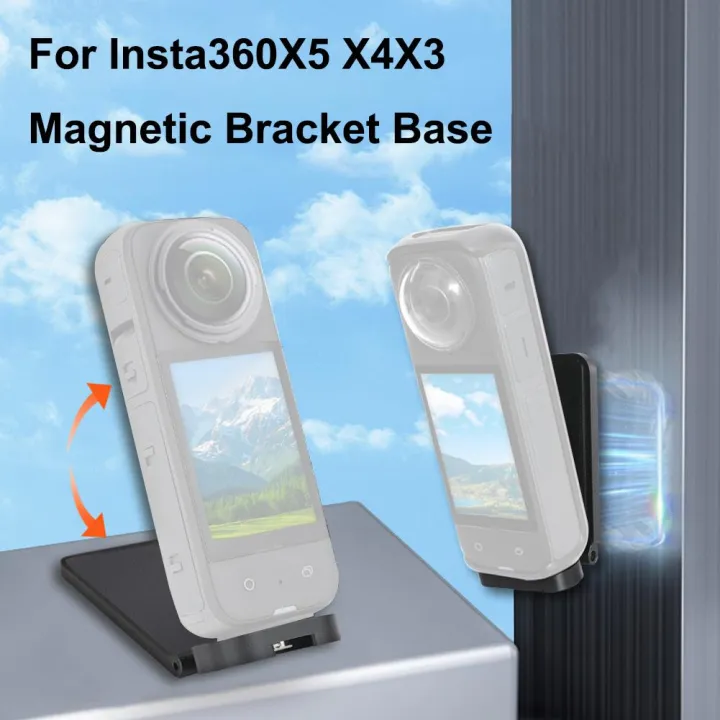 Magnetic Mount Stand For Insta360 X5 X4 X3 With 1/4 Screw Bracket Base ...