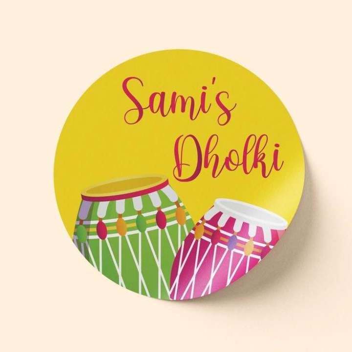 pack of 15 30 45 customized dholki and nikkah stickers | Daraz.pk