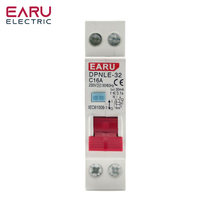 18MM 230V 50/60Hz RCBO 1P+N 6KA Residual Current Differential Automatic ...
