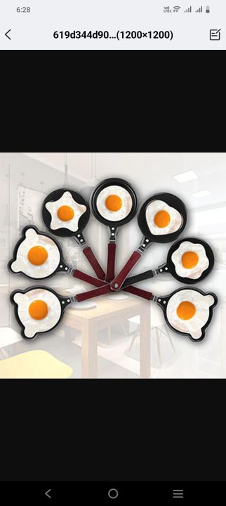 1 Pc - 12cm Different Shape Frying Pan Cook Up Some Love Non Stick Mini ...