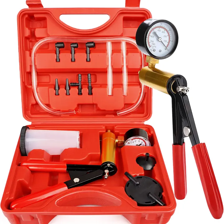 2 in 1 Brake Bleeder Kit Hand held Vacuum Pump Test Set for Automotive ...