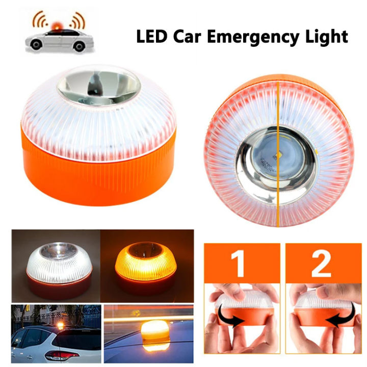 LED Car Emergency Light V16 Flashlight Magnetic Induction Strobe Road ...