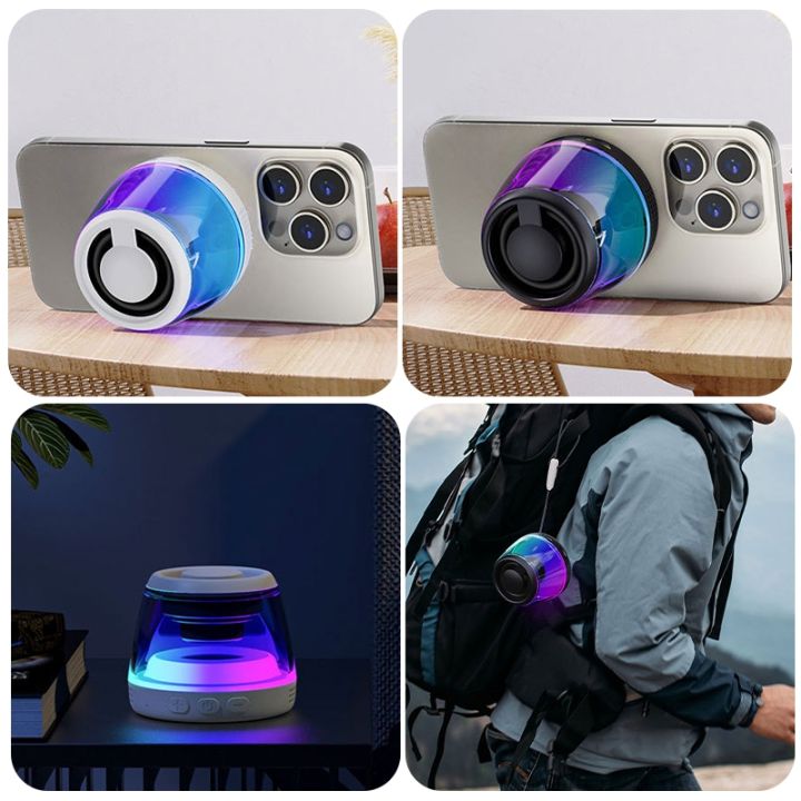 RGB magnetic Bluetooth speaker portable Bluetooth magnetic speaker 5.3 ...