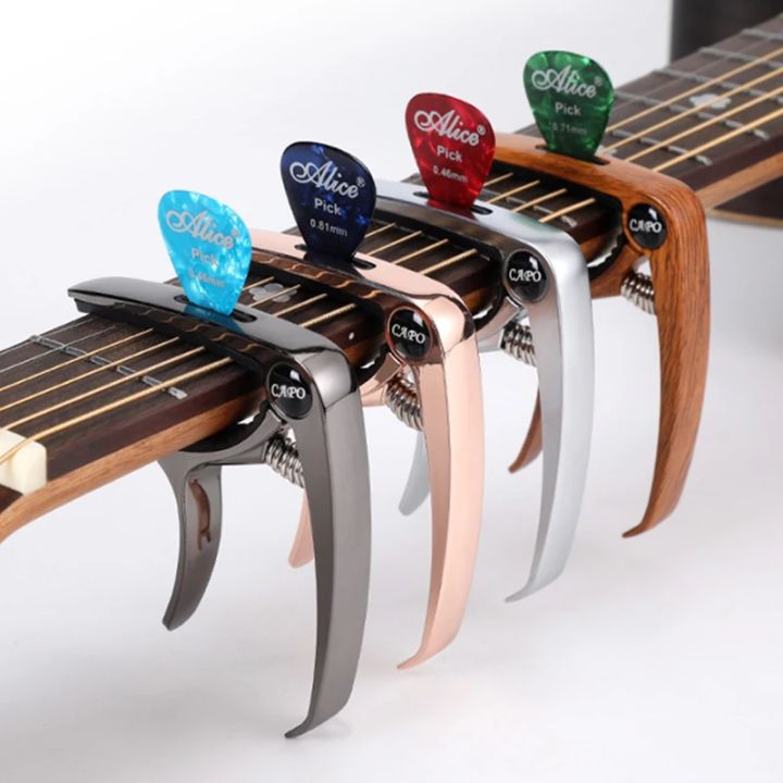 Miwayer Aluminum Alloy Guitar Capo Metal Guitar Tuner Picks Holder ...