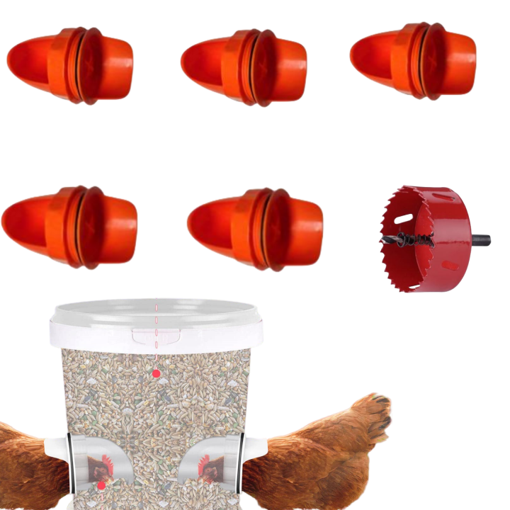 DIY Automatic Chicken Feeder Chicken Feeders No Waste Feed For Bucket ...