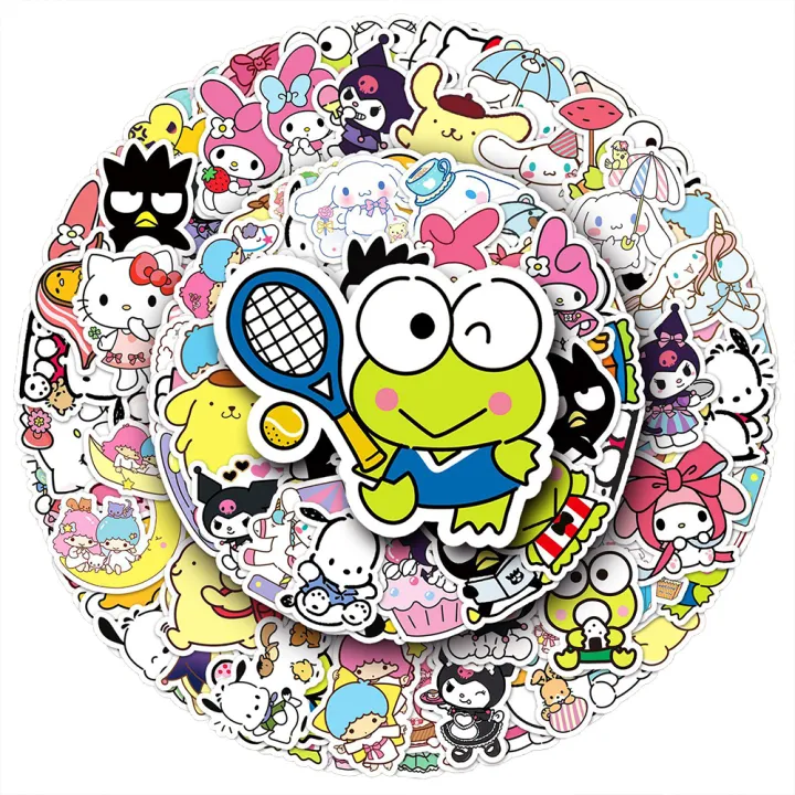 10/30/50/100pcs Kawaii Anime Sanrio Stickers Aesthetic Cartoon Kuromi ...