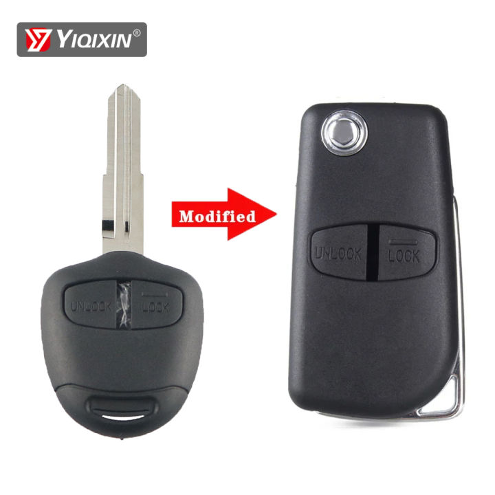 2 Buttons Modified Remote Car Key Shell For Mitsubishi Pajero Lancer ...