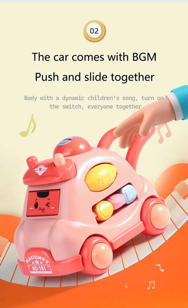 1Pc Creative Luminous Music Story Children Car Toy Machine Cartoon ...