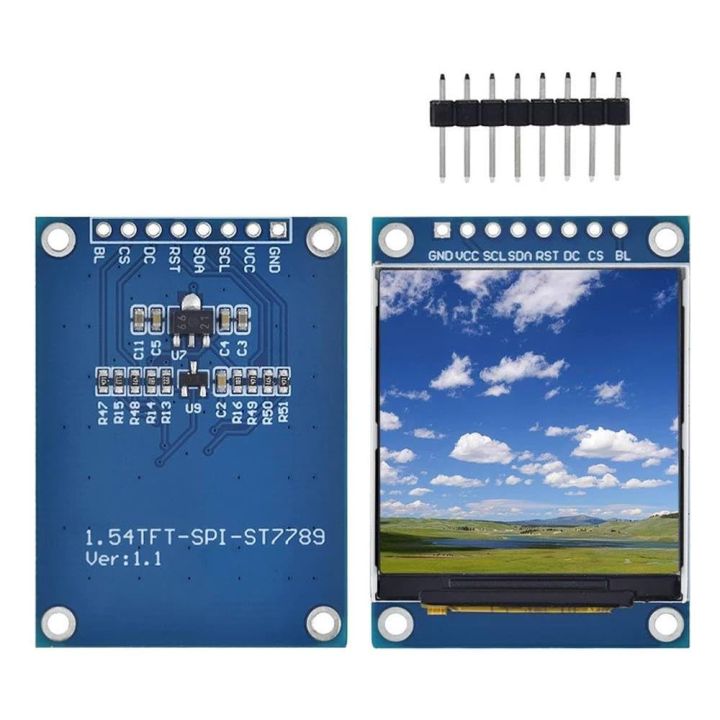 1.54 Inch 1.54" Full Color TFT Display Module HD IPS LCD LED Screen 240x240 SPI Interface ST7789 ...